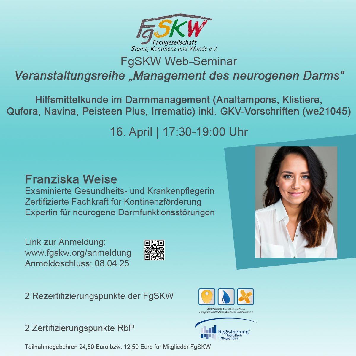 Termin: Web-Seminar "Hilfsmittelkunde im Darmmanagement (Analtampons ...